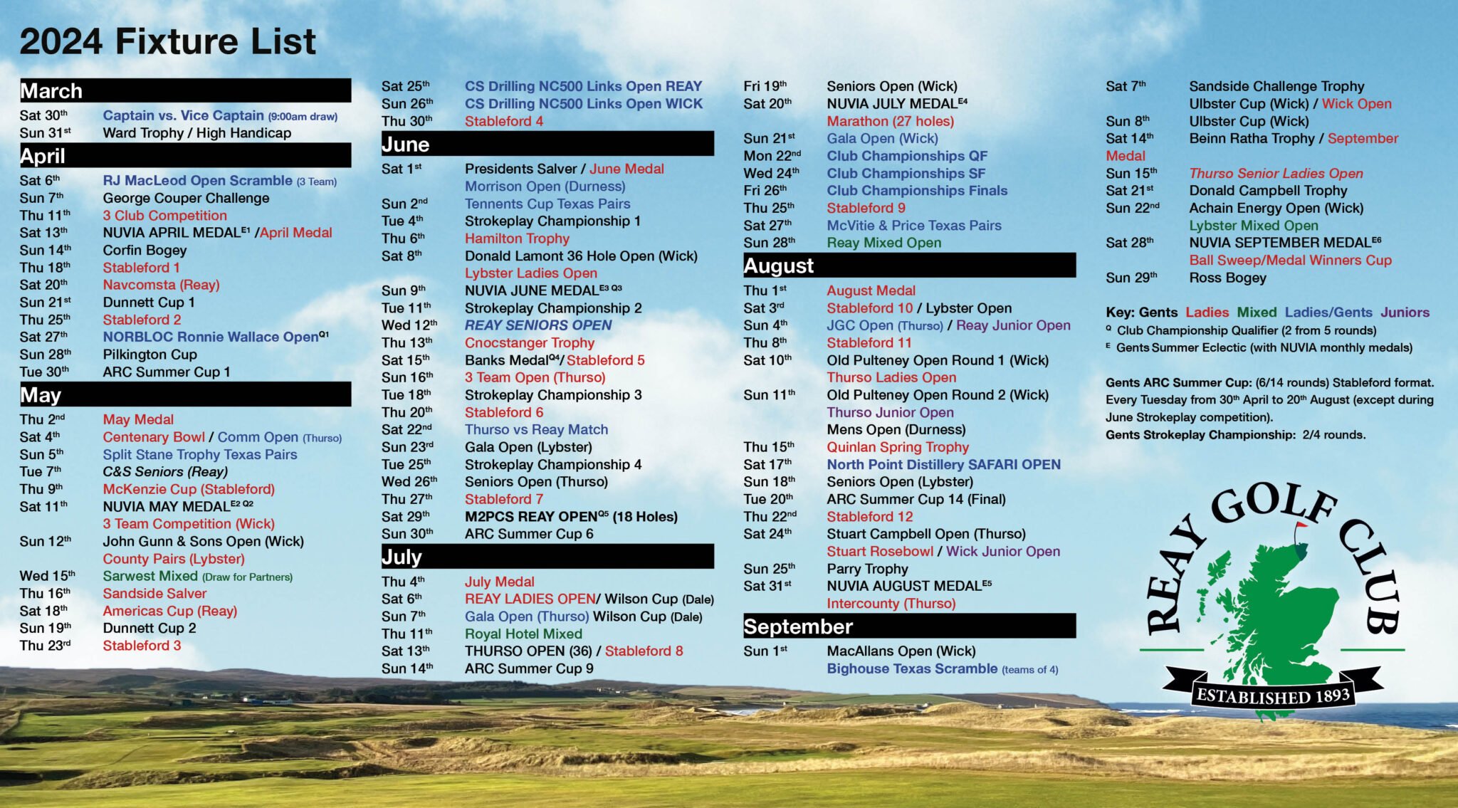 Competitions - Reay Golf Club